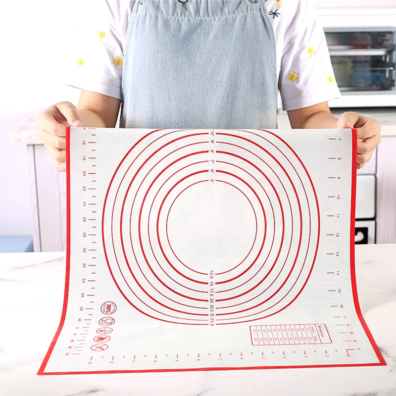 80/70/60cm Large Silicone Rolling Dough Mat Non-Stick Pizza Pastry ...