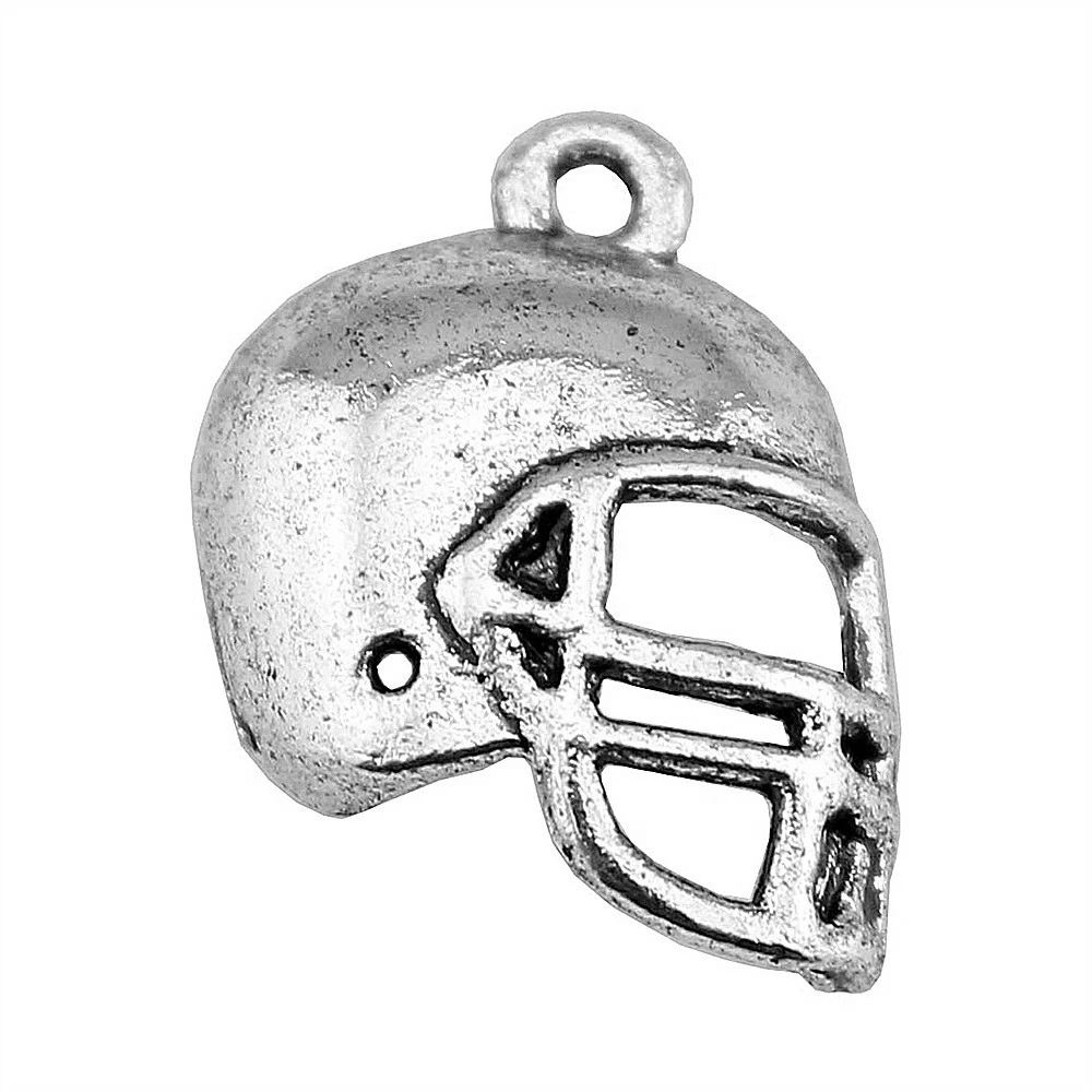Wysiwyg 10pcs 20x15mm Pendants American Football Helmet Charm Football ...