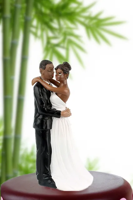 Plus Size Black Wedding Cake Toppers