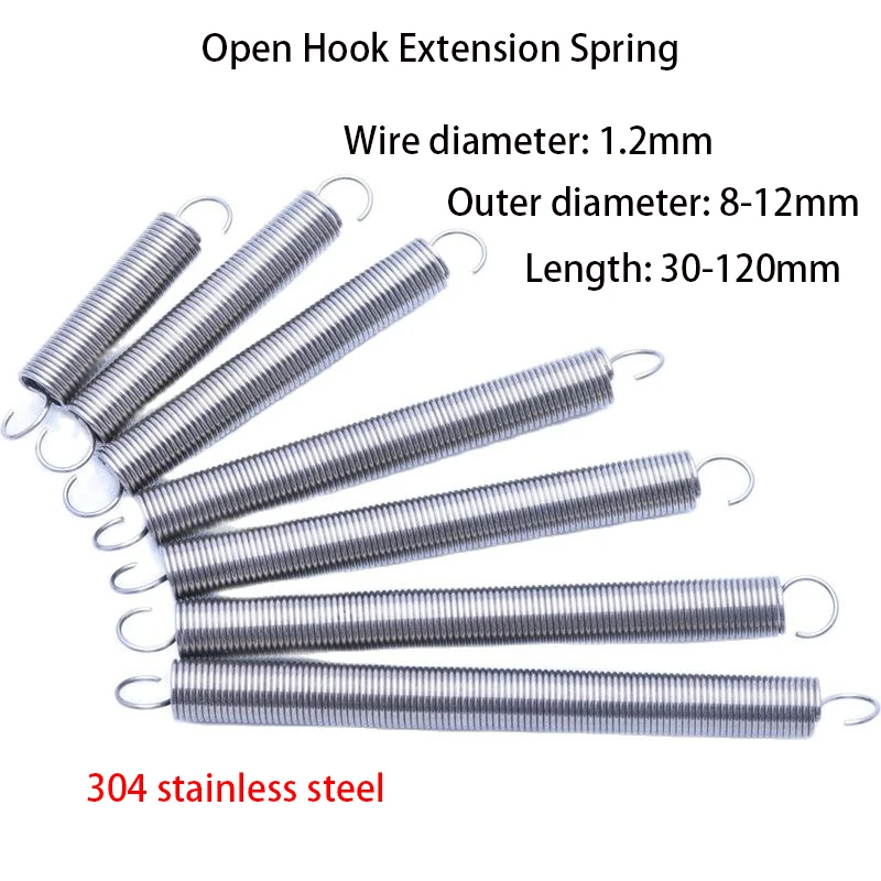 S Hook Tension Spring Stainless Steel Helical Extension Spring Wire ...