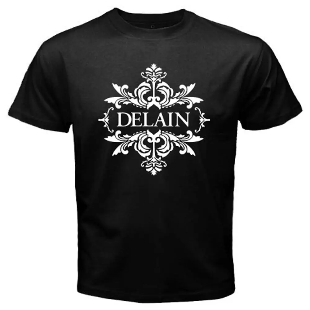 NEW DELAIN Logo Metal Rock Band Men's Black T Shirt Size S to 3XL mens ...