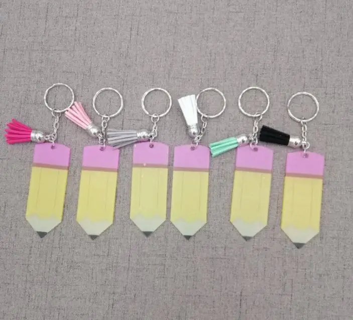 200pcs/lot Teachers' day acrylic keychain monogram good quality ...