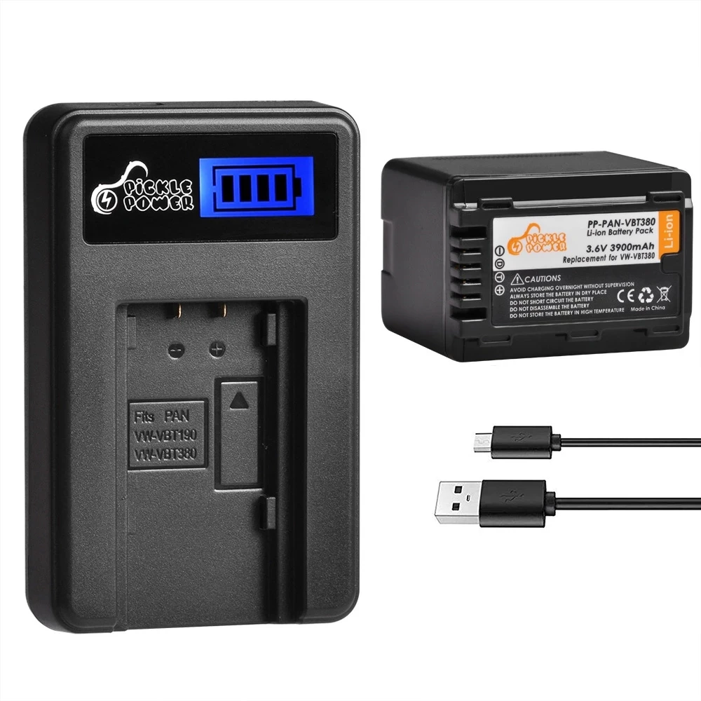 Batería VW VBT380 para Panasonic VW VBT190 V727 V730 V720 V110 V130 ...