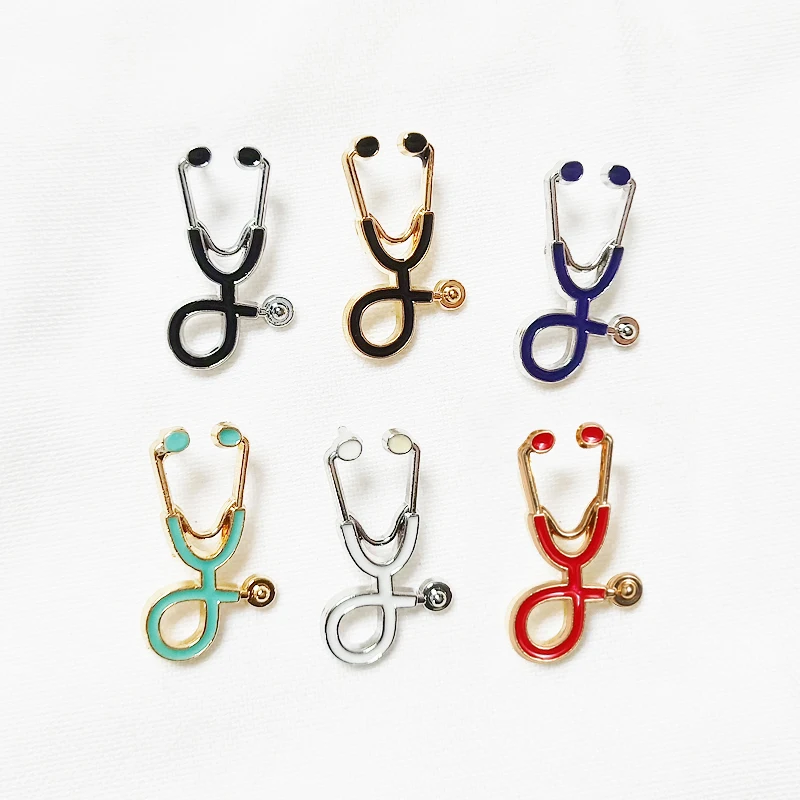 Doctors Nurses Mini Stethoscope Brooches Pins Jackets Coat Lapel Pin ...