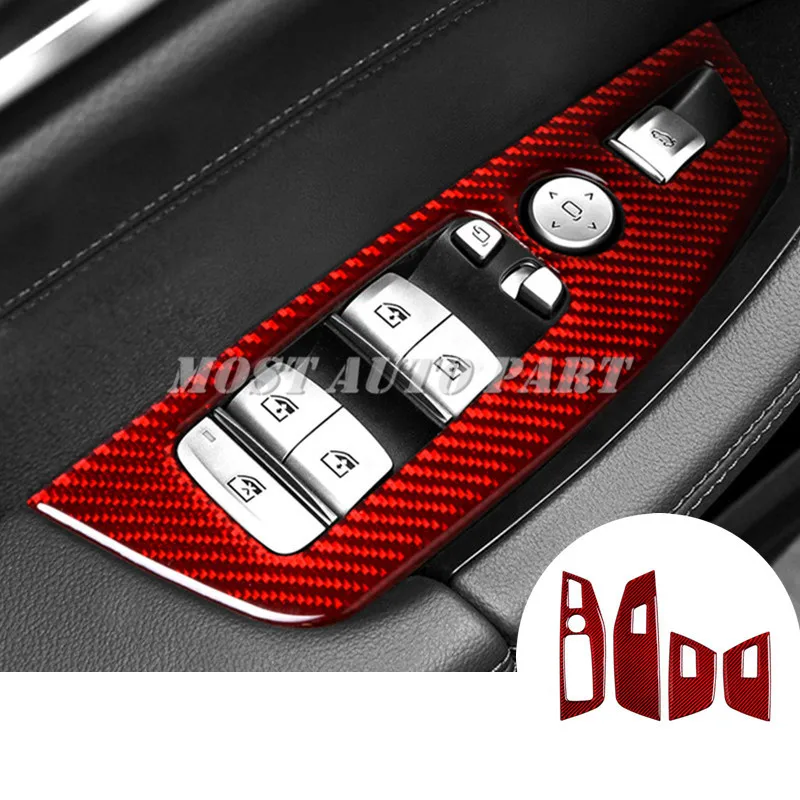 Carbon-Fiber-Inner-Door-Window-Switch-Trim-Cover-For-BMW-X3-X4-G01-G02 ...