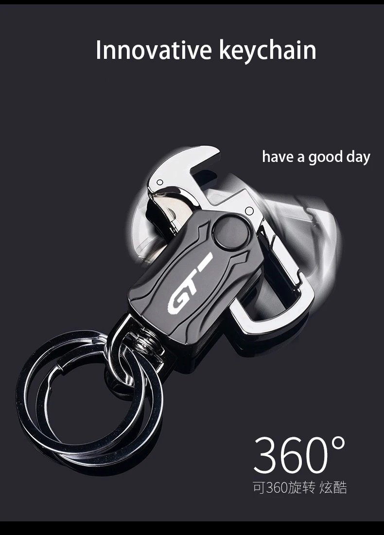 For Peugeot 3008 GT Beer Bottle Opener Keychain Men Multifunctional Fashion Zinc Alloy Key Ring ...