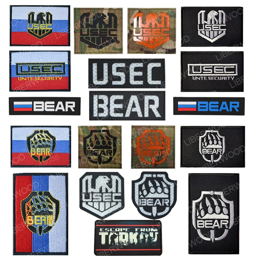 Russia Escape from Tarkov USEC BEAR Embroidered Patch Russian Game ...