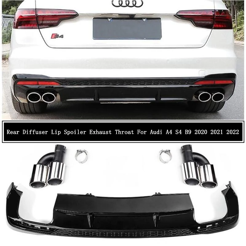For Audi A4 S Line S4 B10 2020 2021 2022 Rear Bumper Diffuser Lip ...