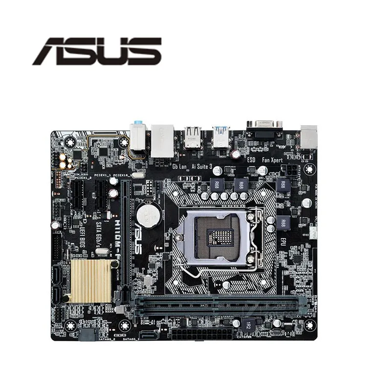 Asus H110M F 오리지널 데스크탑 Intel H110 H110M DDR4 마더 보드 LGA 1151 i7/i5/i3 USB3.0 SATA3|마더보드| - AliExpress