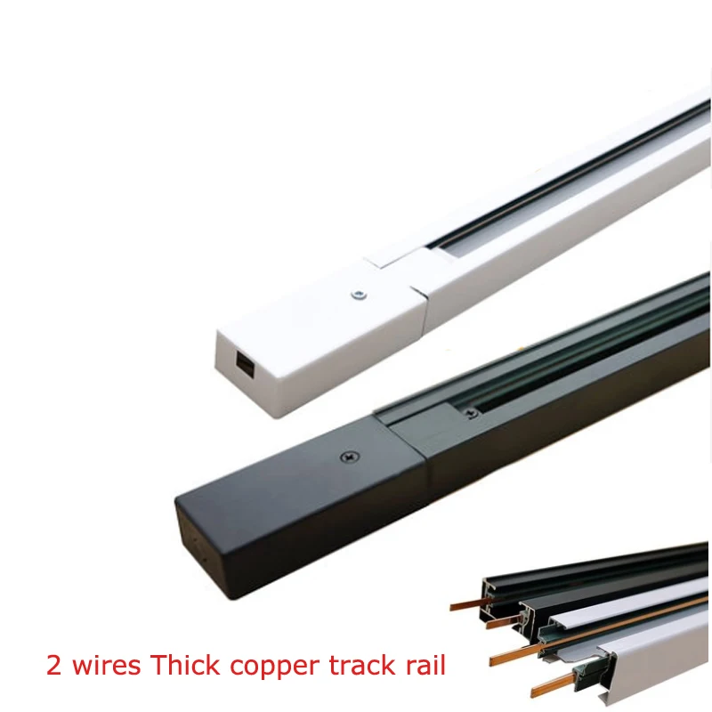 Flat-copper-core-2-Wires-LED-Track-Light-Rail-0-5M-Led-Rail-Line-for ...