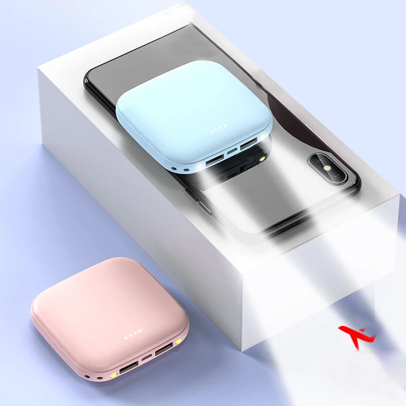 10000mAH-Mini-Power-bank-Portable-2-1A-Fast-Charger-Powerbank-External ...