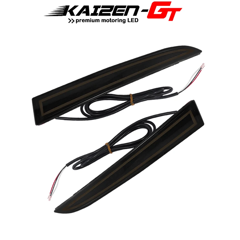 Kaizen GT 2PCS Rear Bumper Reflector Lights Red LED Brake Tail Lights ...