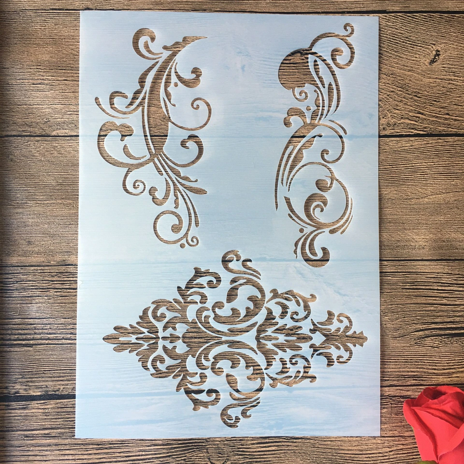 A4 29*21Cm Rose Diy Stencils Muur Schilderen Plakboek Kleuring ...