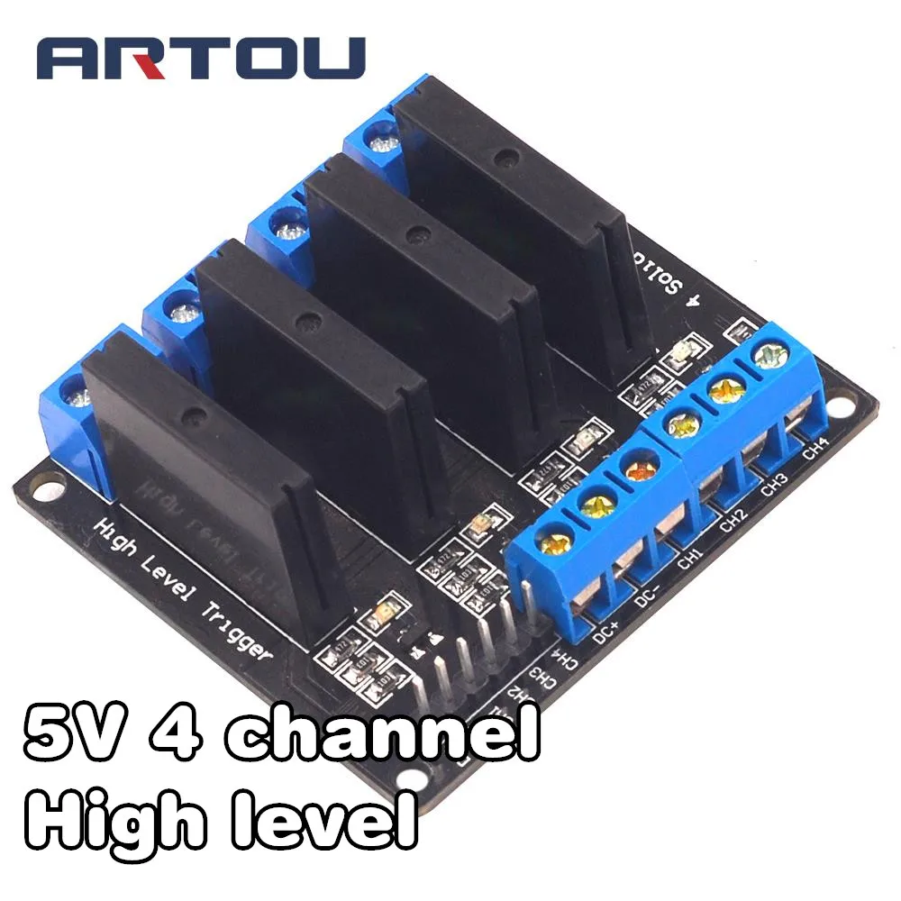 5V-4-Channel-Solid-State-Relay-Module-High-Level-Relay-DC-AC-PCB-SSR ...