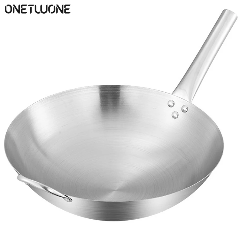 Stainless Steel Wok 1.8mm Thick High Quality Chinese Handmade Wok ...