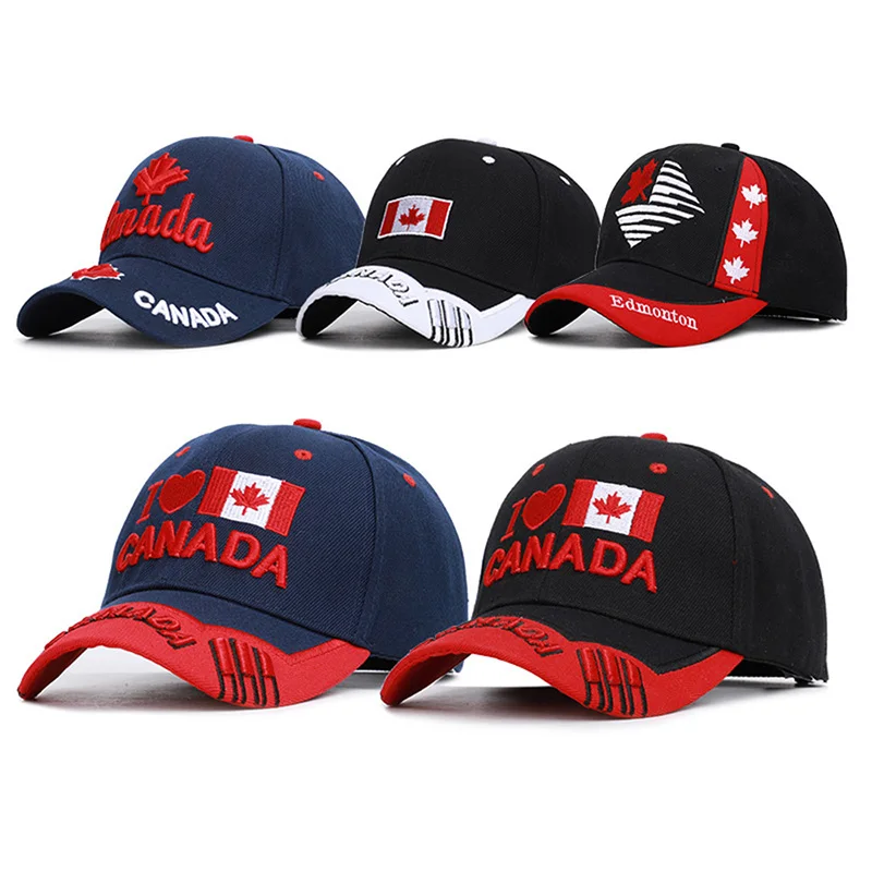 New Arrival Baseball Cap Canada Flag Embroidery Snapback Men Women ...
