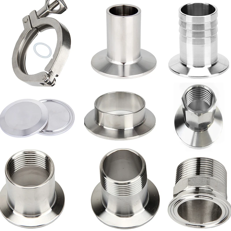 Sanitary Tri Clamp Ferrule Cover 1/2" to 1 " 51/64 Thread / Weld/Hose ...