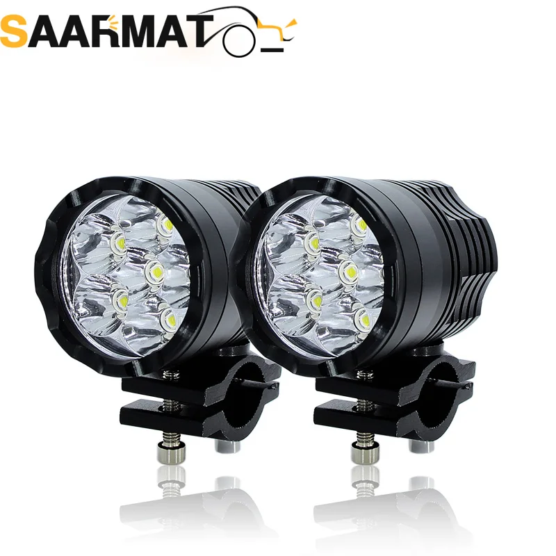 Led Mini Motorcycle Bicycle Headlight Fog Lights Lamp Auxiliary Driving ...