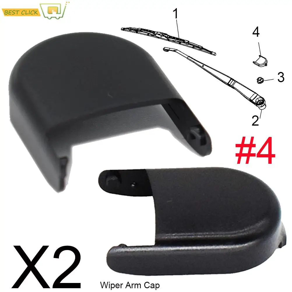 2Pcs/set Car Front Windshield Wiper Arm Head Bolt Nut Cover Cap ...