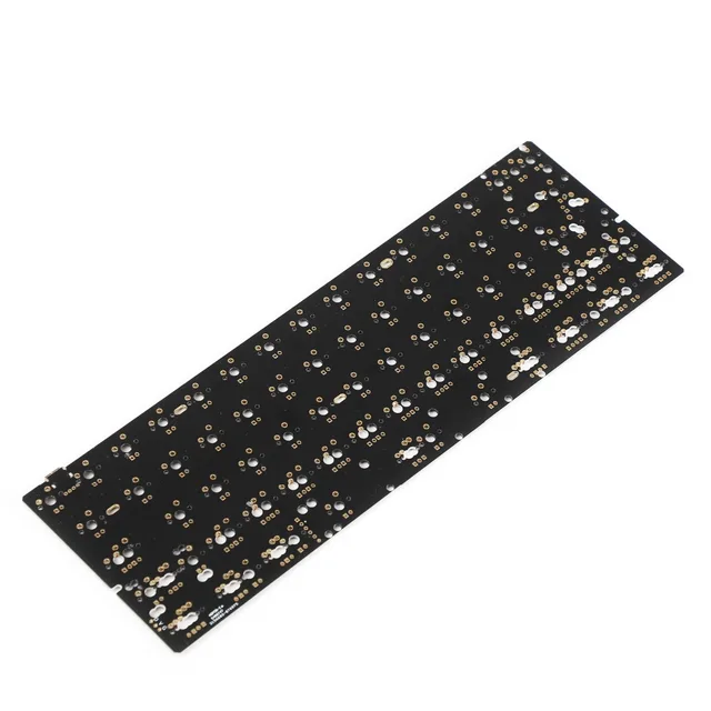 QMK VIA PCB 언더글로우 지원 스위치, LED HHKB 미니라 레이아웃, 완전 프로그래밍 가능 기계식 키보드 포커 덕 2 ...