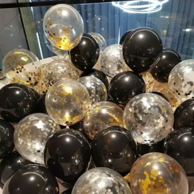 10 globos de látex metálicos de 12 pulgadas de color dorado y plateado ...