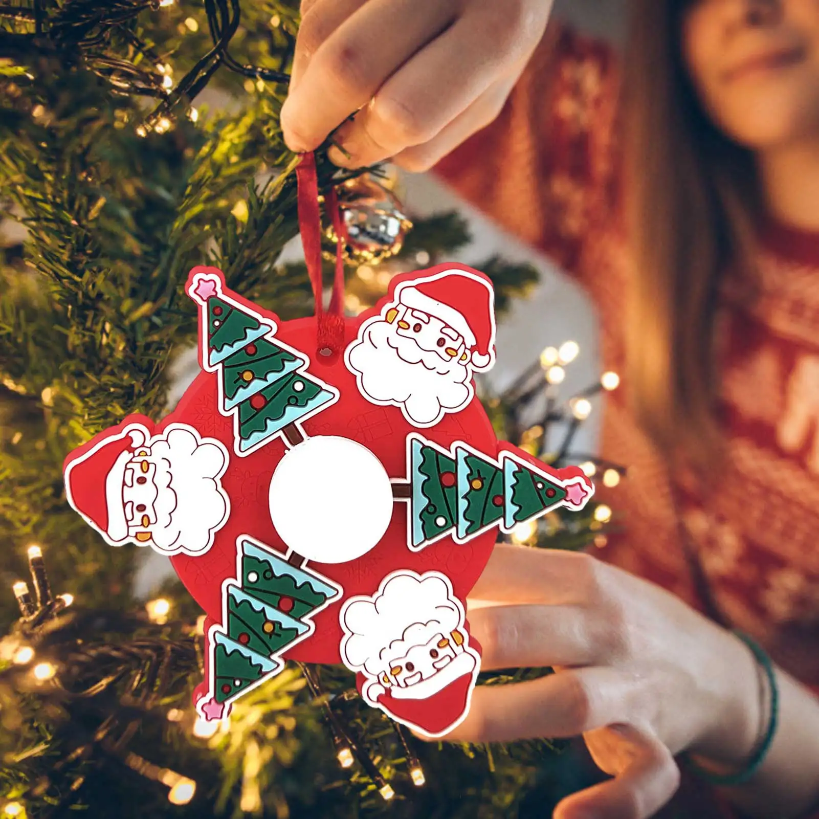 2021 Christmas Ornaments Elk Sleigh Old Man Pendant 卓抜