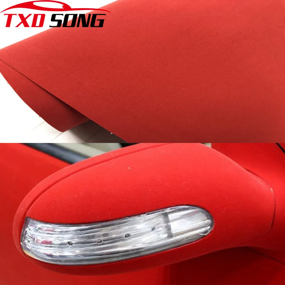 60cm-1m-2m-3m-4m-5m-6m-Velvet-Fabric-Suede-Cloth-Car-Wrap-Vinyl-Film ...