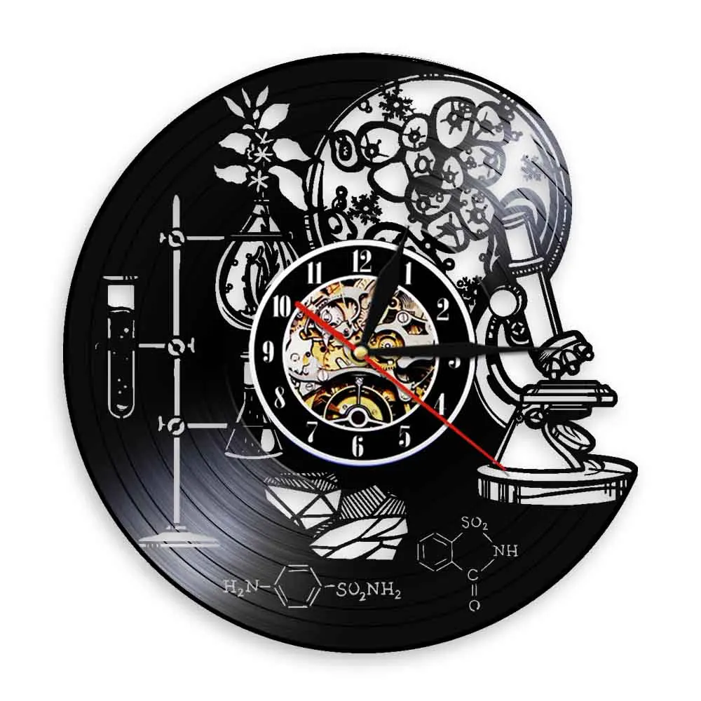 Biology Chemistry Science Instrument Wall Clock Oxygen Molecule ...