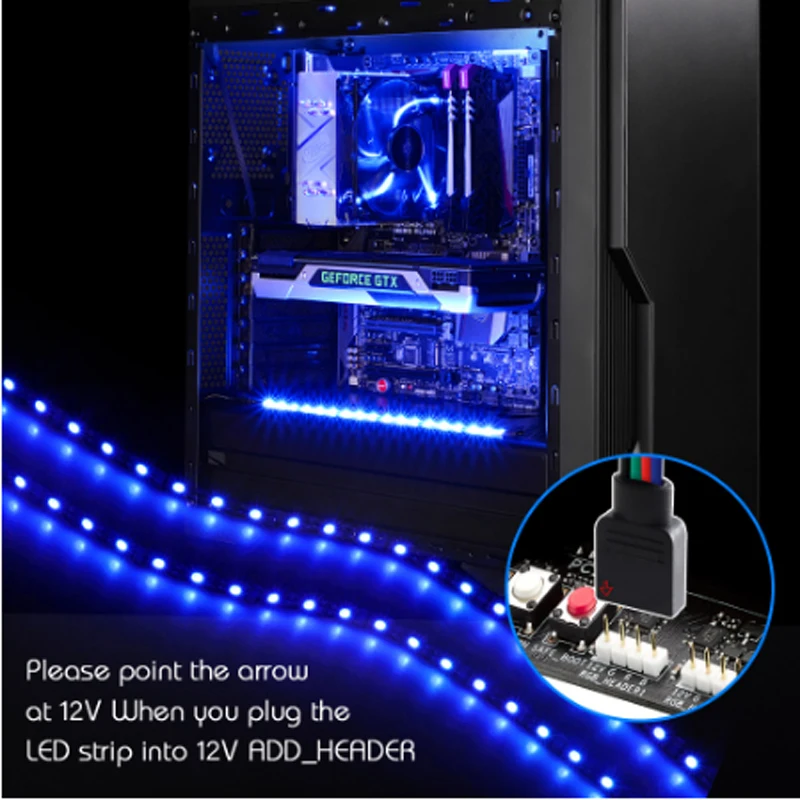Tira de luces LED RGB para Control de placa base de 12V, cable de ...