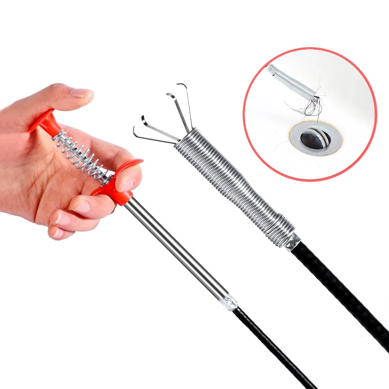 60cm Spring Pipe Dredging Tools, Drain Snake, Drain Cleaner Sticks Clog ...