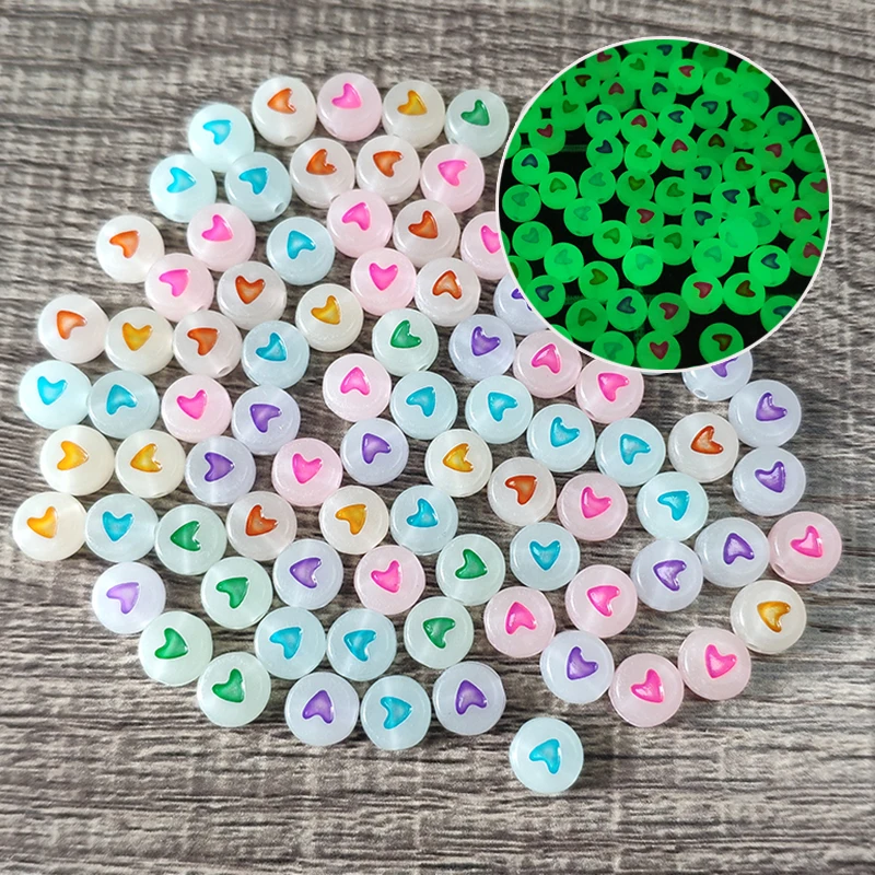 100pcs Mixed Color Acrylic Love Heart Beads Diy Women Bag - AliExpress