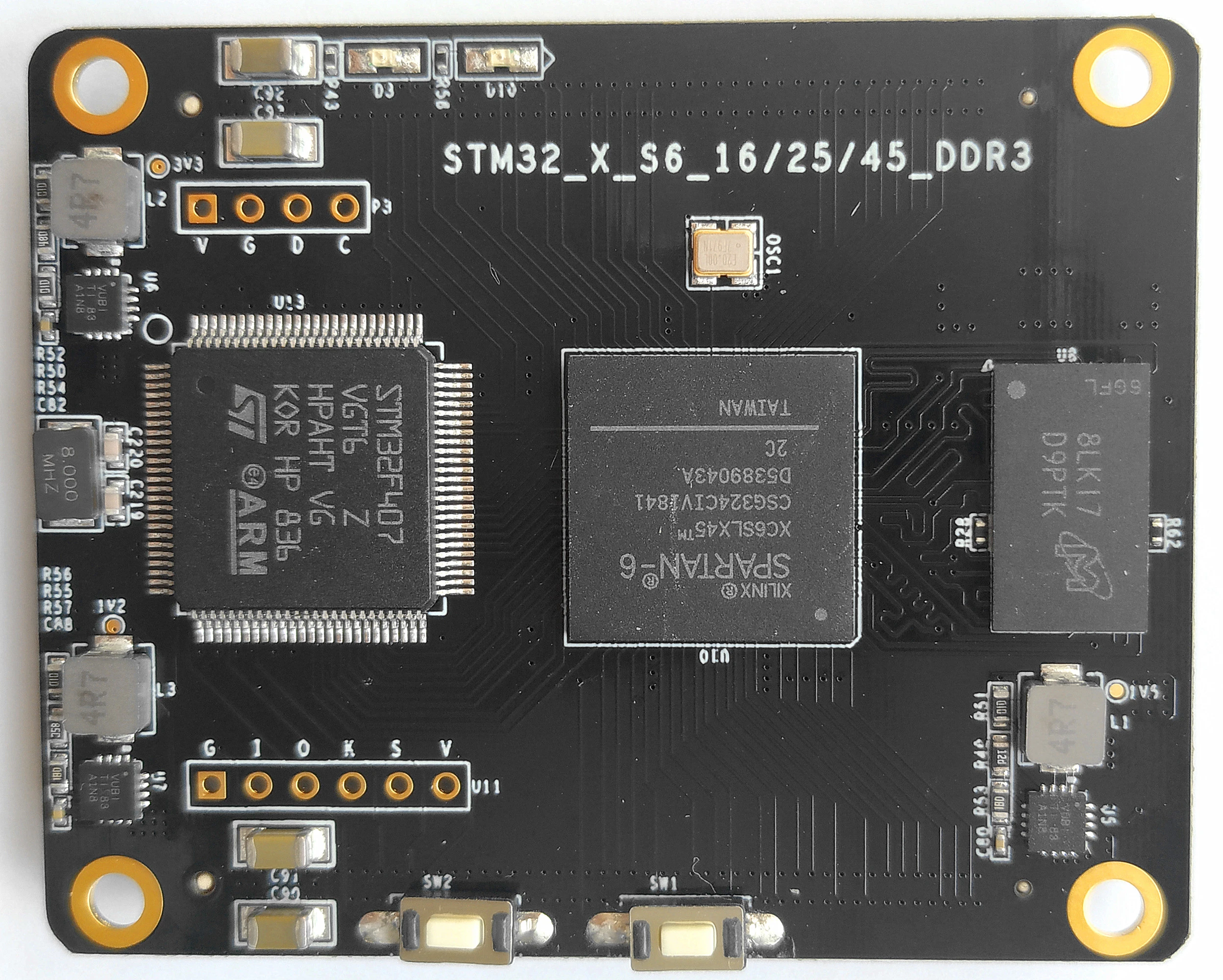 Placa base STM32 + FPGA + DDR3, STM32F407, XC6SLX16, XC6SLX25, XC6SLX45|Sensor ABS| - AliExpress