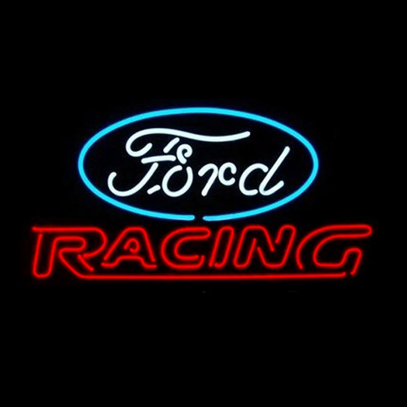 FORD-Racing-Neon-sign-Handmade-Real-Glass-Bar-Store-Motel-Home-Garage ...