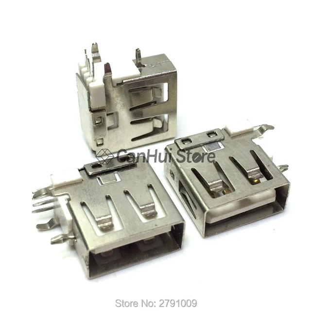 10pcs USB 2.0 Female Type A Side Plug 4 Pin USB Connector Jack Tail ...