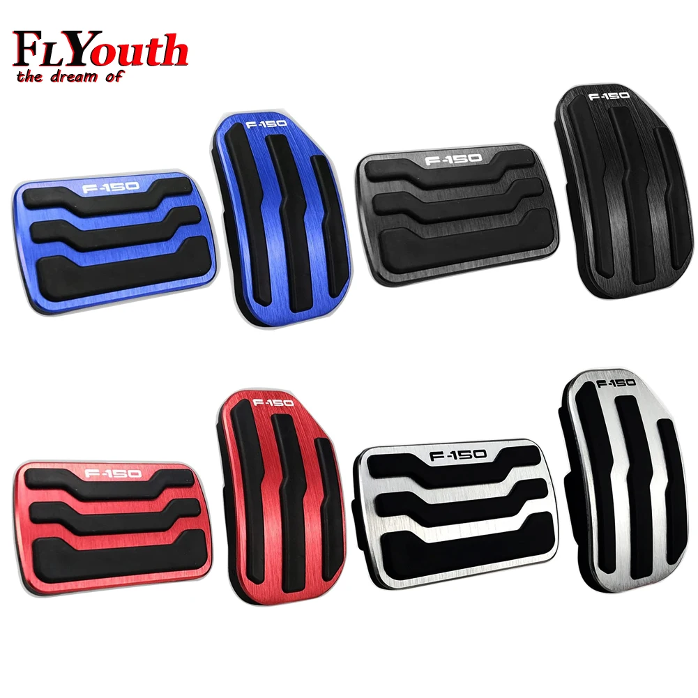 For Ford F150 F 150 2015 2021 Aluminum Alloy Pedals Cover Anti slip for-ford-f150-f-150-2015-2021-aluminum-alloy-pedals-cover-anti-slip