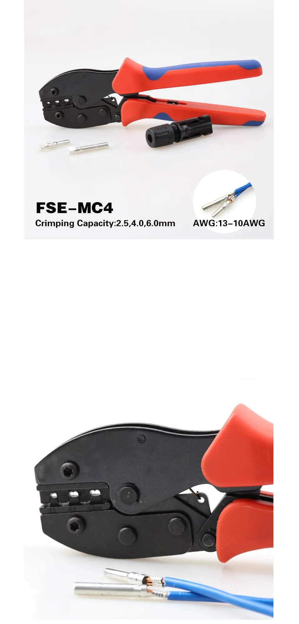 Pince outil,Jeu de pinces à sertir de couleurs, outil de sertissage pour énergie solaire ...