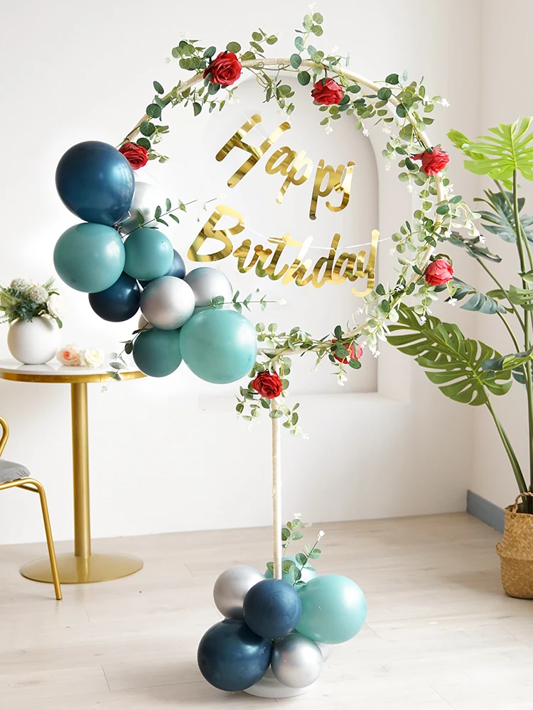 Round Balloon Stand Arch Balloons Wreath Ring For Wedding Decoration ...