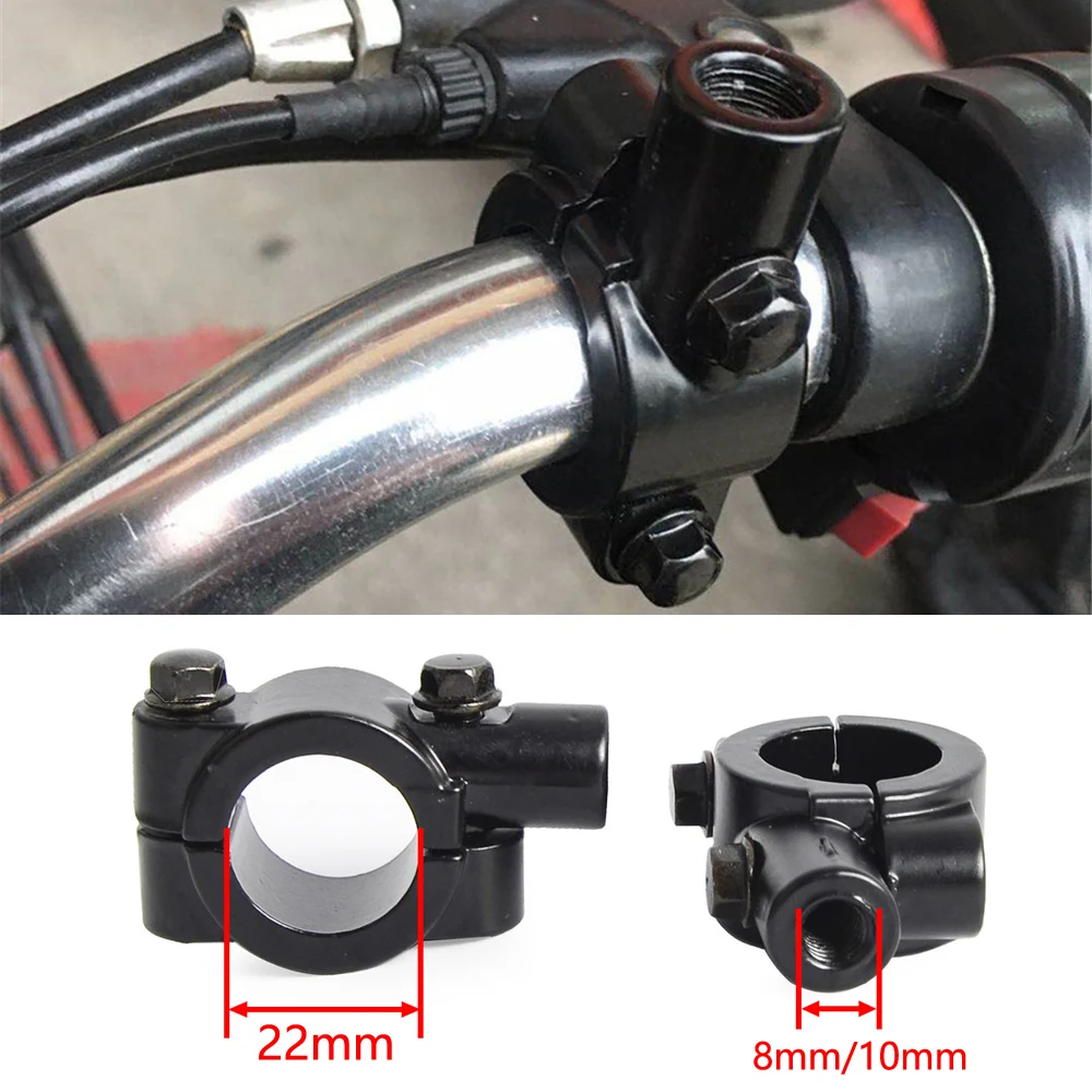 7-8-Motorcycle-Handlebar-Mirrors-Mount-Holder-Handle-Bar-Rear-View ...