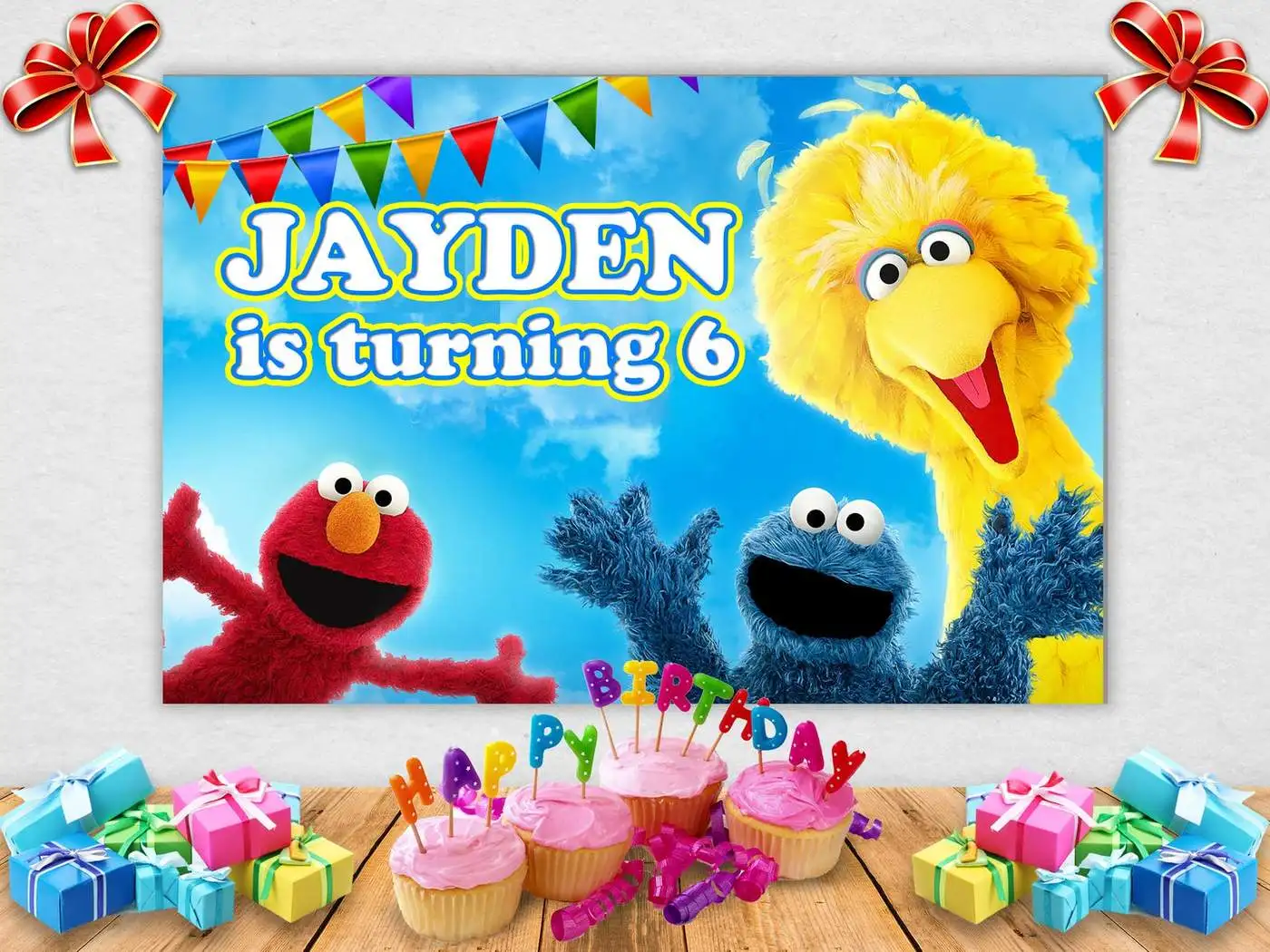 Sesame Street Invitation Background