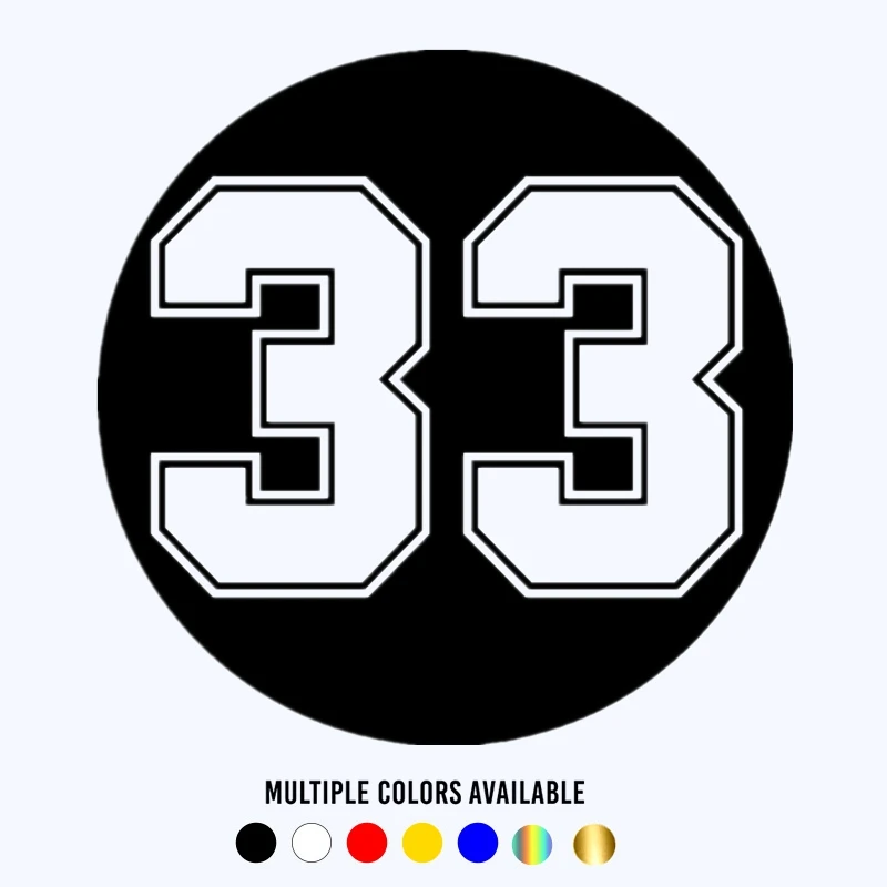 CK20194-Funny-Vinyl-Decal-Various-Sizes-Racing-Number-33-Car-Sticker ...