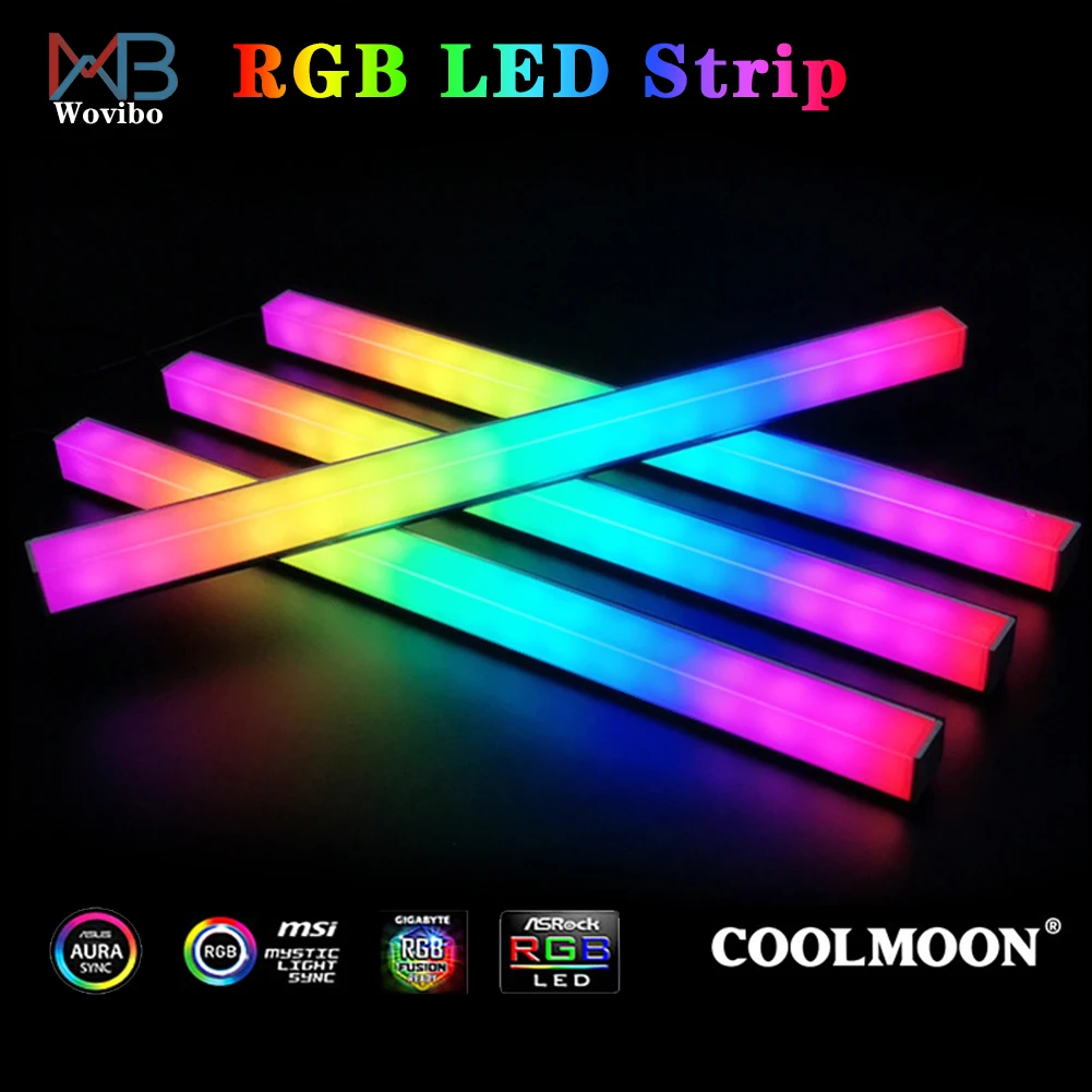 Double Sided Rgb Argb Led Strip Colorful Light For Computer Case ...