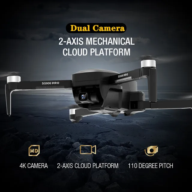 Dual GPS Drone Two-Axis Gimbal 4K Dual Camera Drone GPS Optical Flow ...