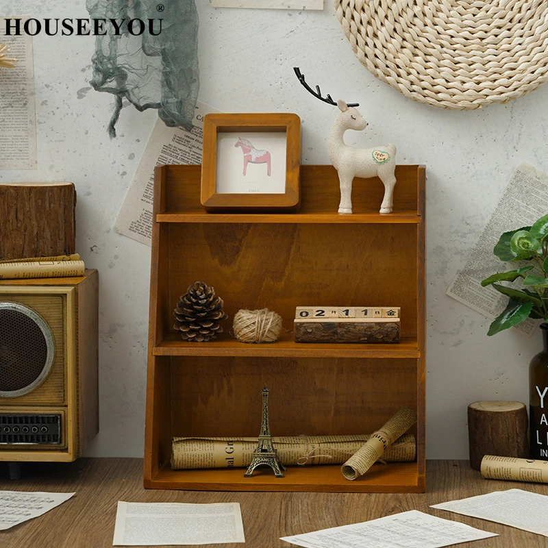 Wooden Desktop Shelf