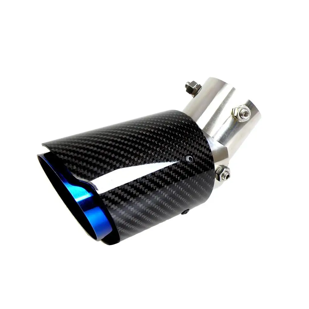 Car Universal No Logo Angle Adjustable Carbon Fibre Exhaust Tip ...