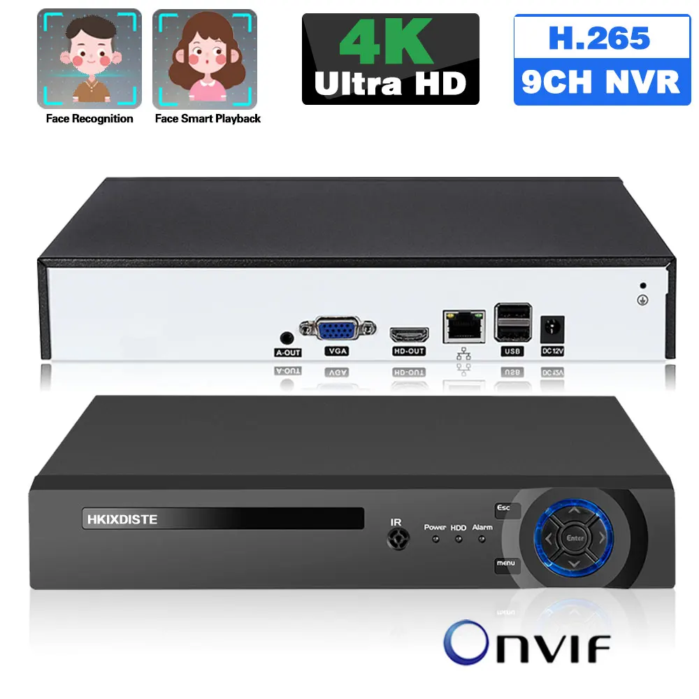 H.265 8 Channel NVR 4K Network Video Recorder 8CH CCTV Video ...