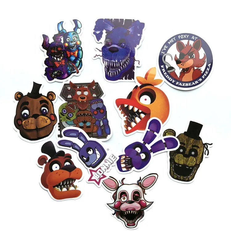 11pcs/1lot Fnaf Five Nights At Freddy Bike Car Laptop graffiti Stickers ...