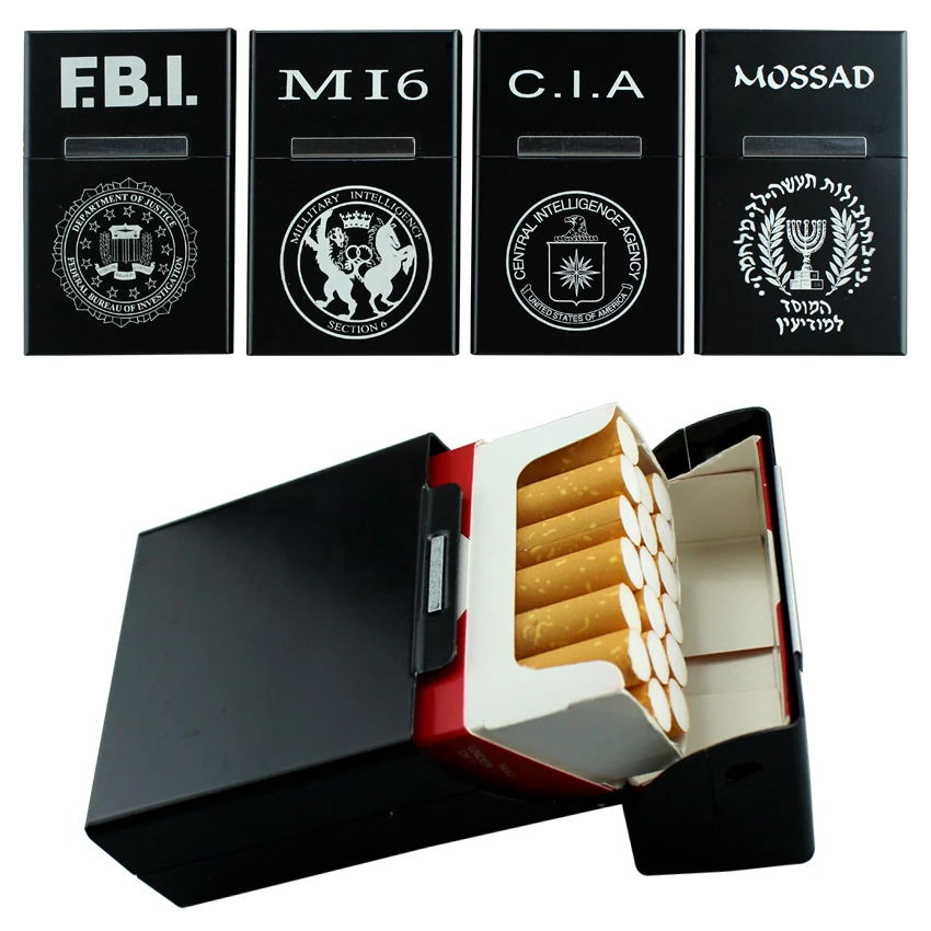 Metal Cigarette Box Case FBI CIA MI6 Mossad Design Derivatives Products ...