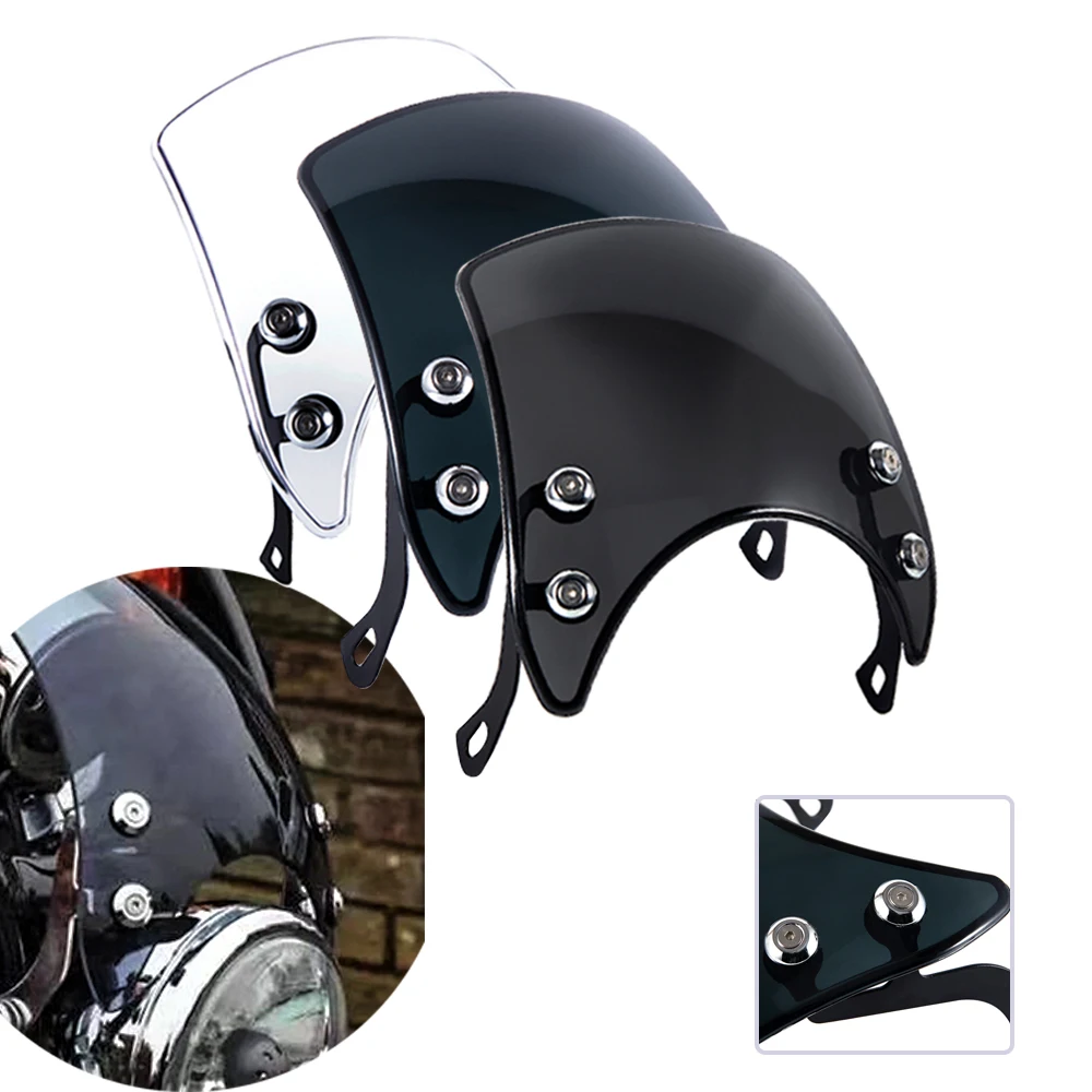 Universal Motorcycle Windshields Windscreen Wind Deflector For Harley ...