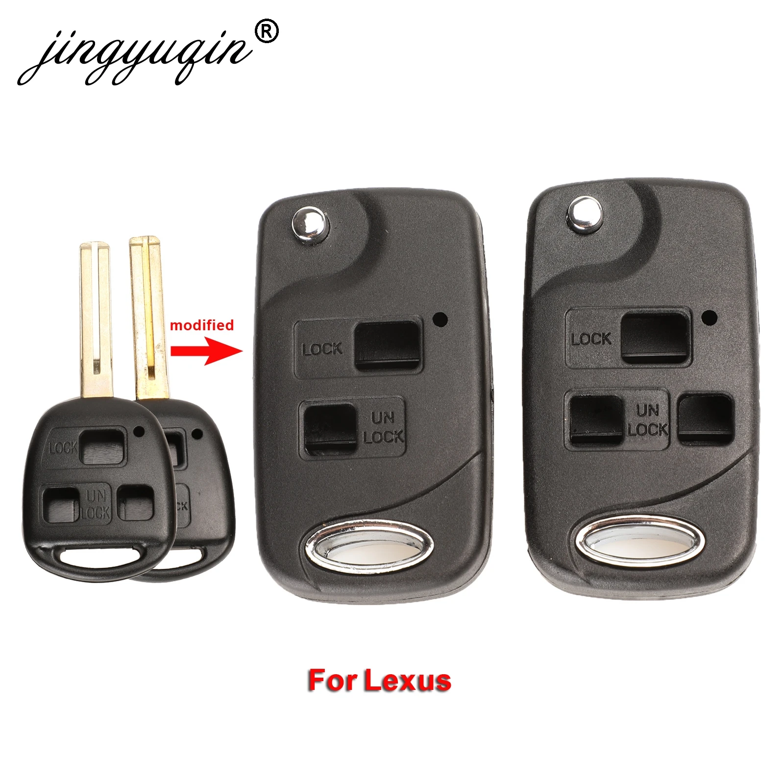 Jingyuqin 2/3 Tasten Flip Remote Key Shell Fall Für Lexus RX300 SC430 ...