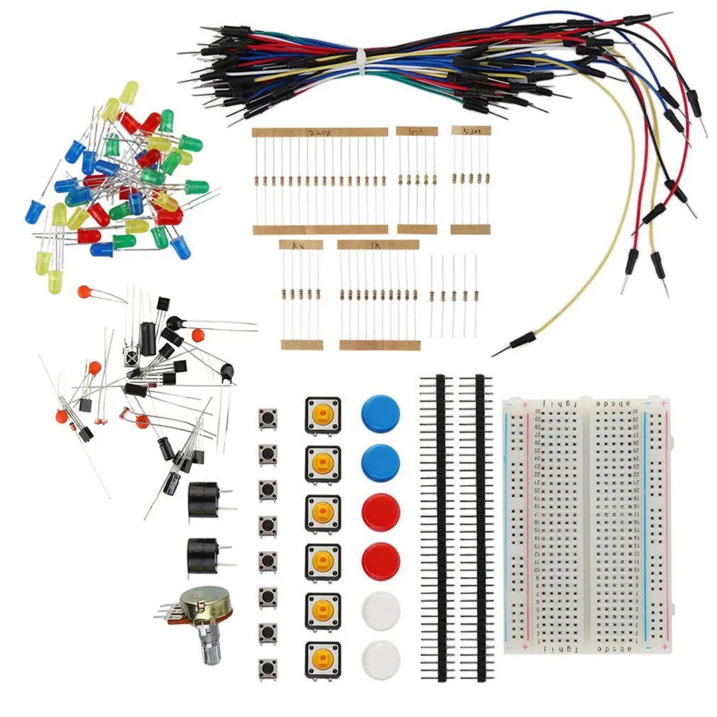 Kit de iniciación para arduino Resistor /LED/condensador/cables de ...